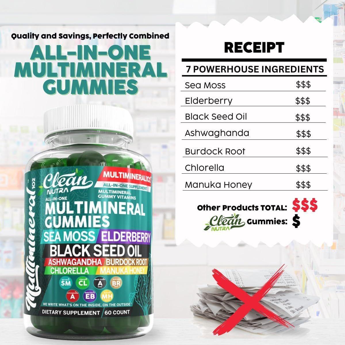 Clean Nutra All-in1 Multimineral Gummies - 60 Count | Glam Global UK