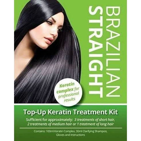 Brazilian Straight Top Up Keratin Treatment Straightening 100ml Glam Global UK