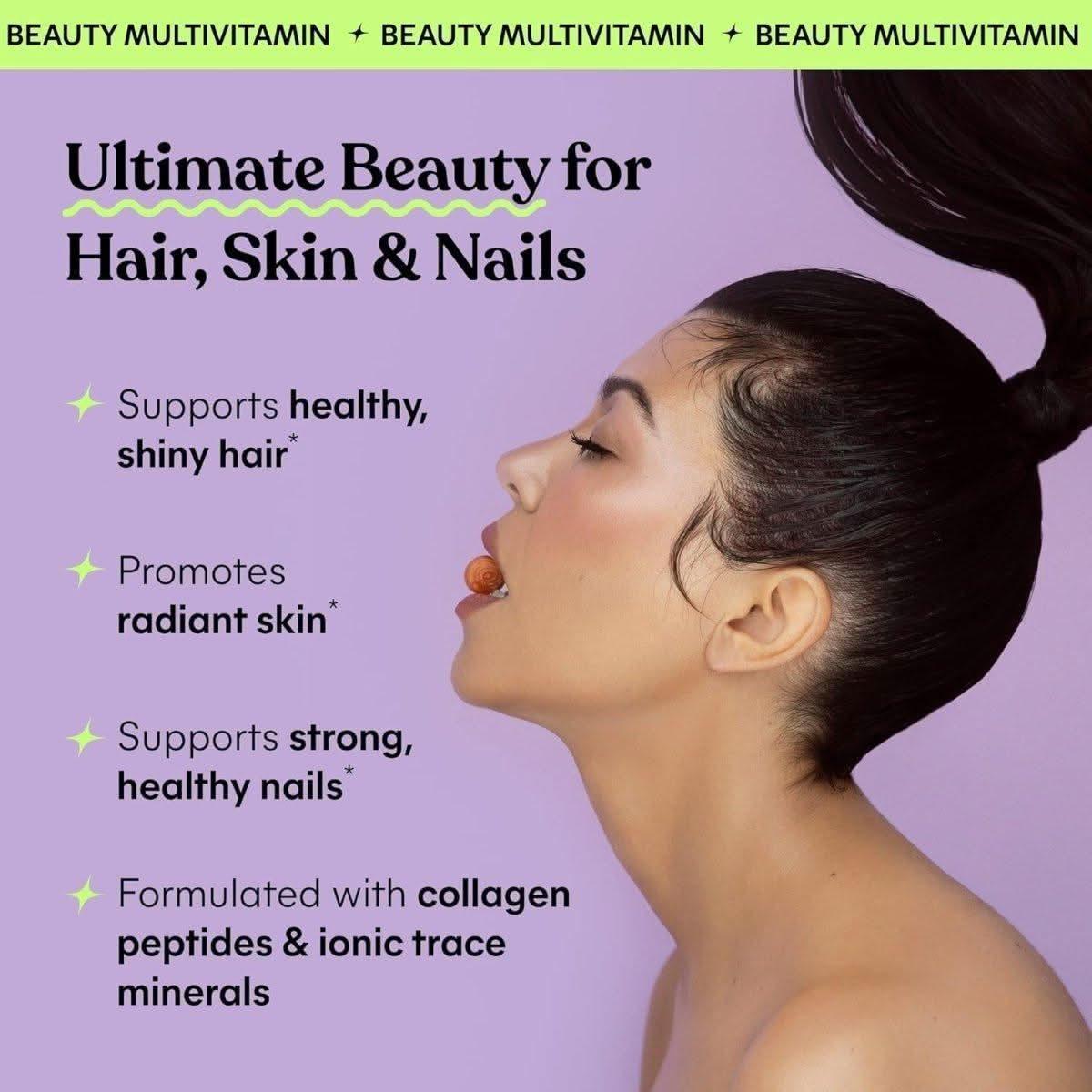 Lemme Glow Collagen Hair, Skin, & Nail Gummies Peach Flavor, 60 Ct.