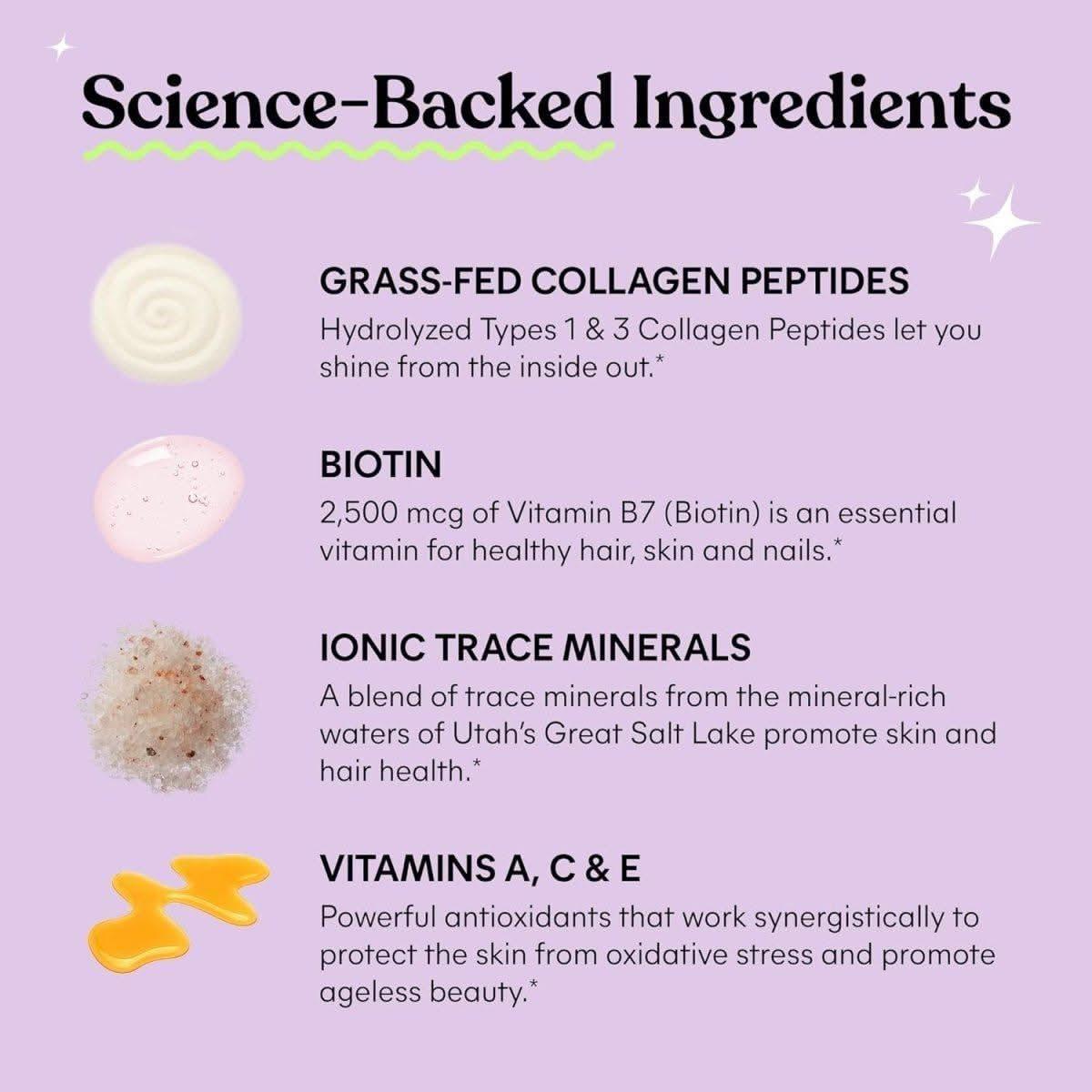 Lemme Glow Collagen Hair, Skin, & Nail Gummies Peach Flavor, 60 Ct.