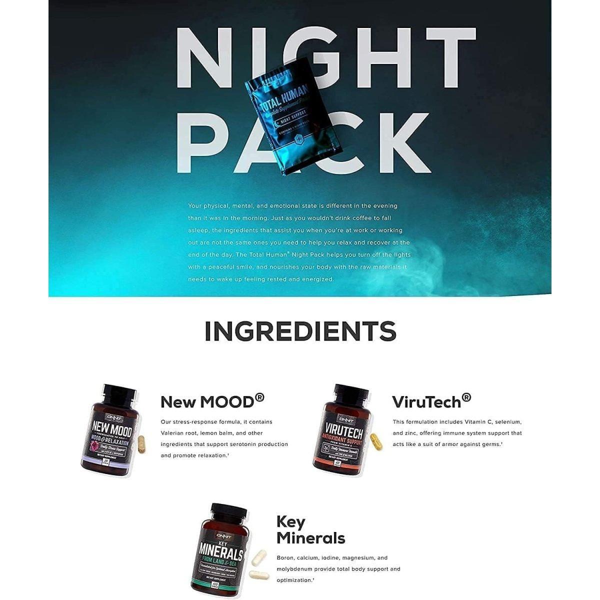 Onnit Total Human Day and Night Vitamin Packs for Men and Women, 7-Day ...