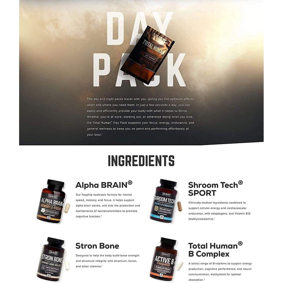 Onnit Total Human Day and Night Vitamin Packs for Men and Women, 7-Day ...