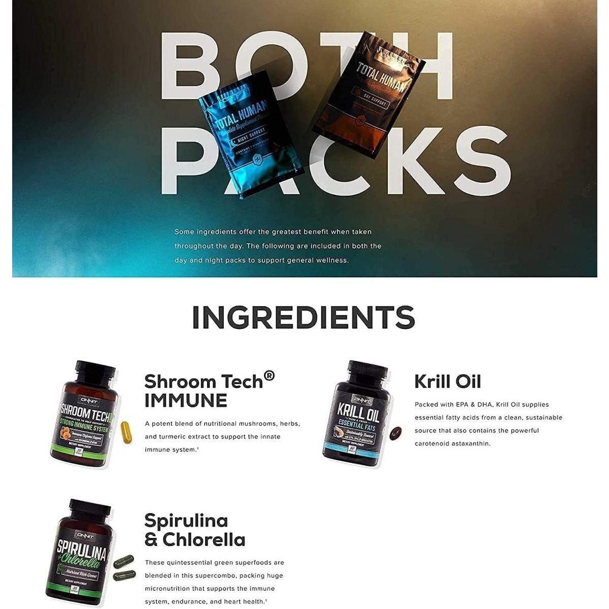 Onnit Total Human® Day & Night Vitamin Packs – 7-Day Supply | Optimized ...