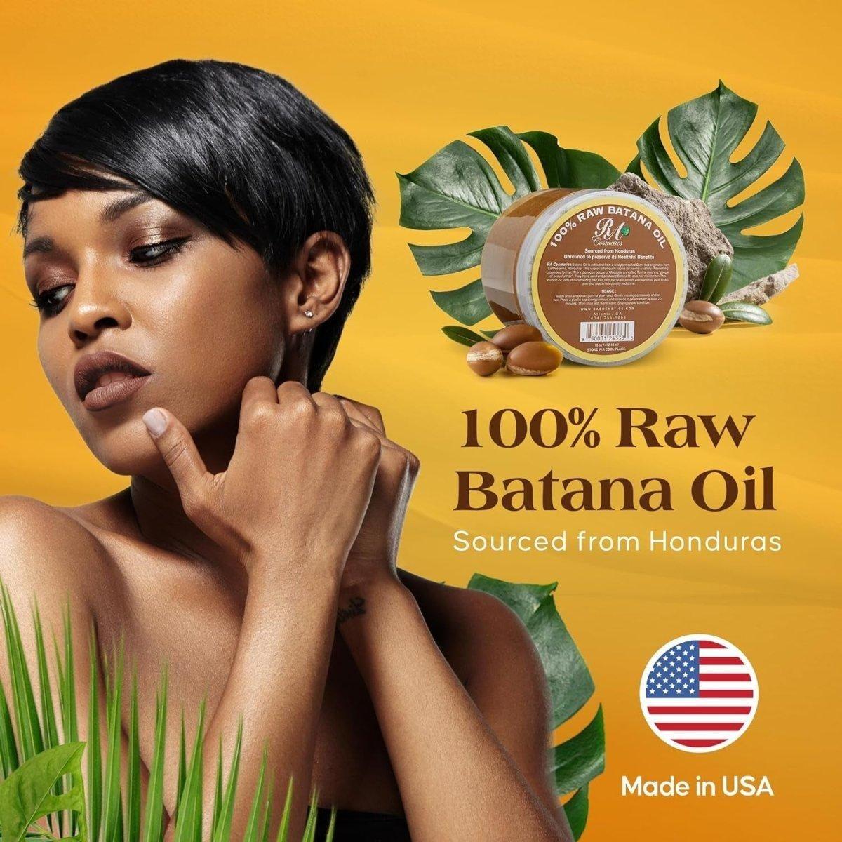 RA Cosmetics Raw Batana Hair Oil - 473ml | Intensive Hair Growth ...